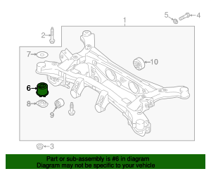 55456-D3000 - Suspension Cross-Member Bushing 2017-2022 Kia Sportage ...