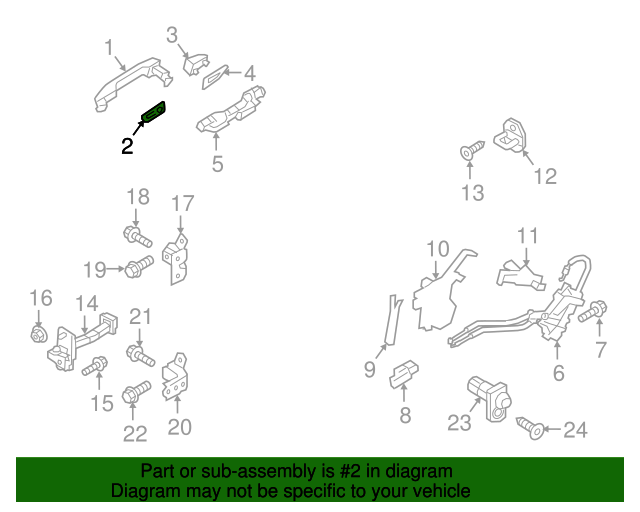 2017-2020 Hyundai Handle, Outside Pad 82653-F2000 | QuirkParts