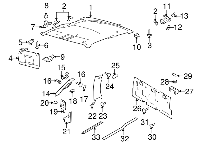 w714076ss35b - Corner Trim Retainer Clip 2009-2014 Ford F-150 ...