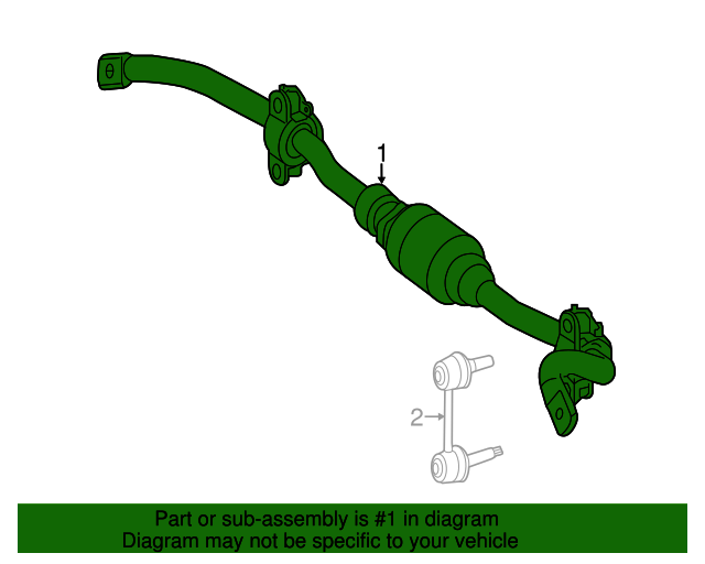 166-326-03-65 - Stabilizer Bar 2013-2019 Mercedes-Benz | Mercedes-Benz ...