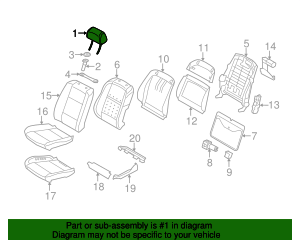 52-10-9-150-351 - Headrest leather 2008-2010 BMW | AutoNation Parts