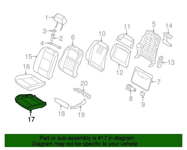 Genuine BMW 52-10-7-156-999 | Seat Cushion Pad | FREE Shipping on Most ...