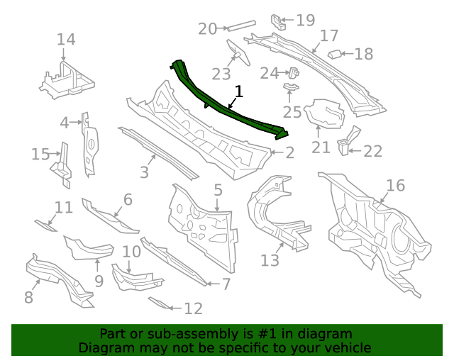 177-625-12-00 - Cowl Panel 2019-2023 Mercedes-Benz | Mercedes-Benz USA ...