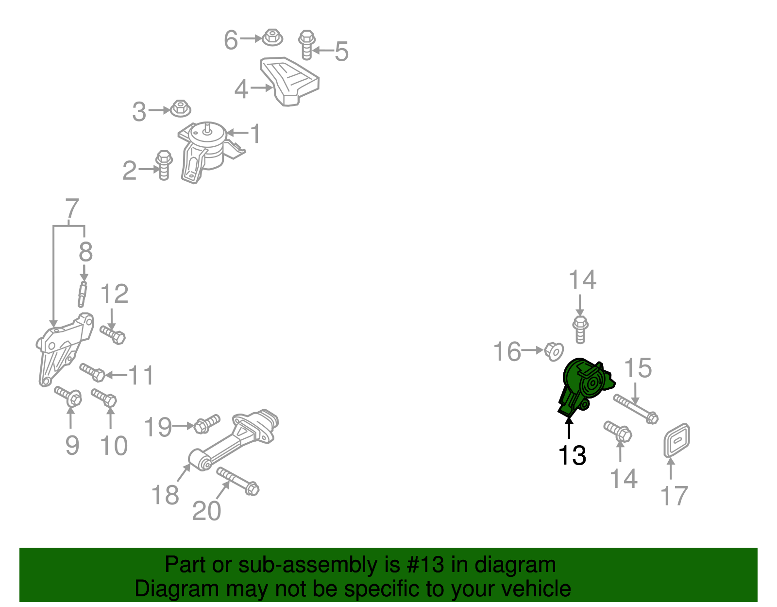 2016-2020 Kia Sorento Rear Mount 21830-C5100 | Retail Performance Auto ...