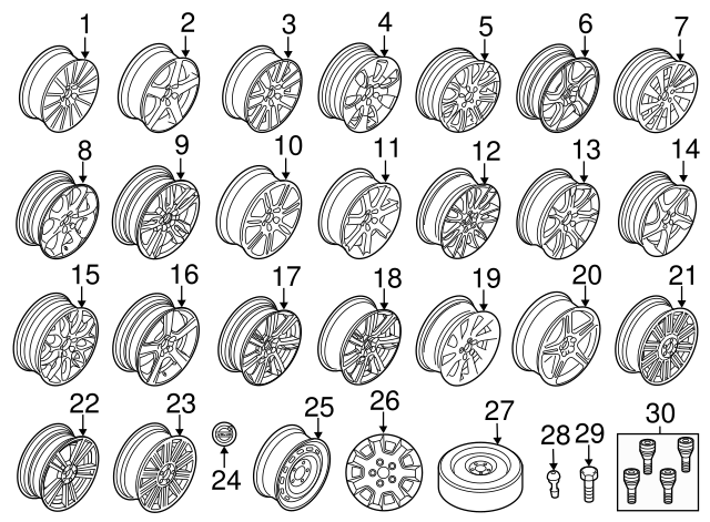 2007-2018 Volvo Aluminum Rim Magni 8 X 18in - Silver Bright 30758060 ...