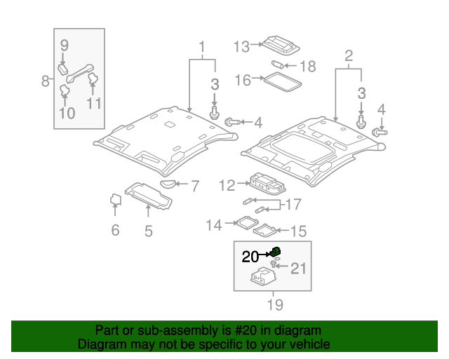 39182-SNA-003 - Microphone Assembly, Navigation - 2006-2007 Honda Civic ...