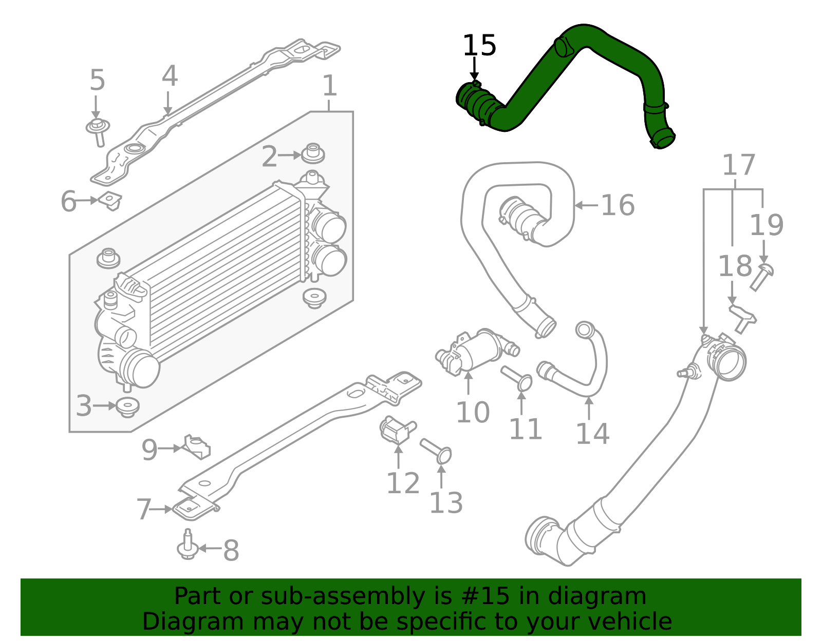 2017 Ford F-150 Upper Hose HL3Z-6C646-B | Ford OEM Parts Online