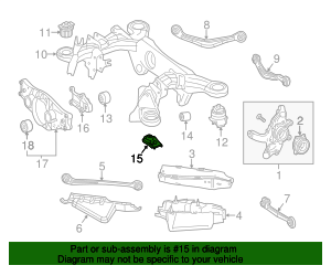 222-352-00-46 - Suspension Cross-Member Stopper 2014-2020 Mercedes-Benz ...