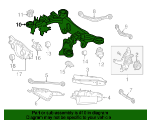 221-350-05-08 - Suspension Subframe Crossmember 2014-2021 Mercedes-Benz ...