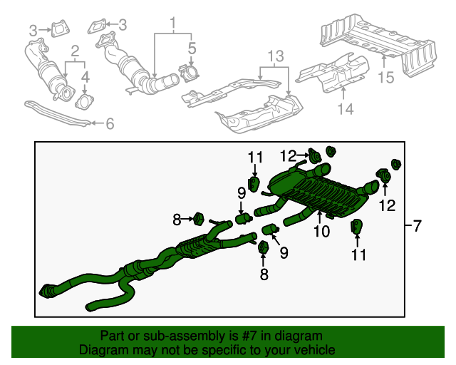2018-2019 Cadillac ATS Exhaust Muffler with Exhaust Aftertreatment ...