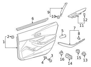 67620-12T50-C2 - Door Trim Panel - 2021-2022 Toyota Corolla | OEM ...