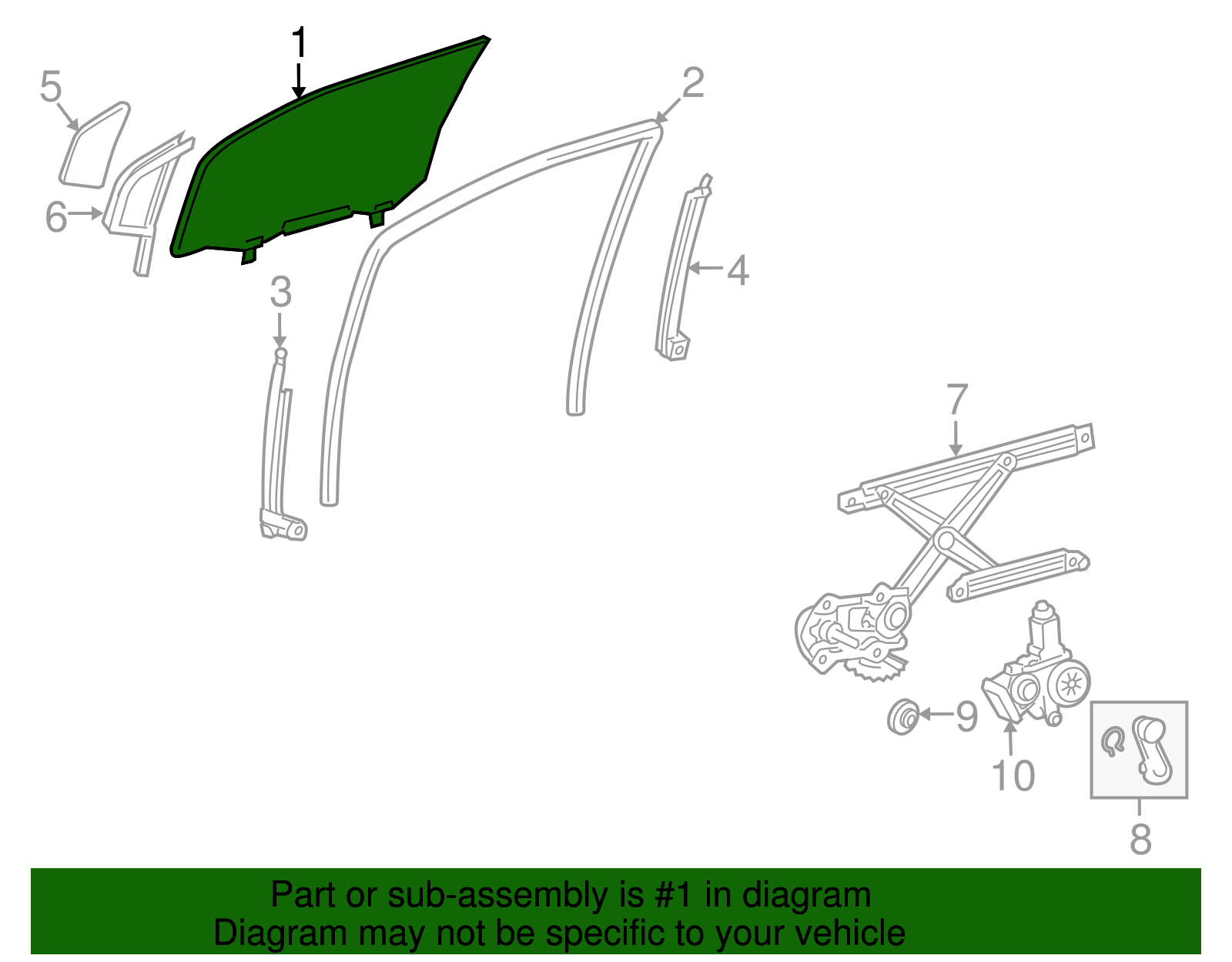 2014-2018 Toyota Yaris 2014-2018 Toyota Yaris - Movable Glass 68110 ...