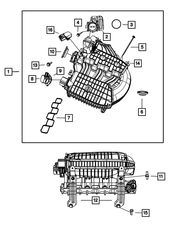 2007-2011 Mopar Intake Short Running Valve Actuator 4593676AC | My ...