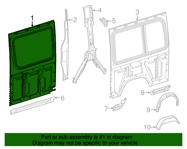 906-636-81-10 - Inner Side Panel 2014-2021 Mercedes-Benz | Mercedes ...