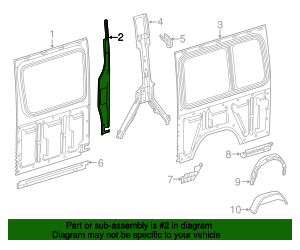 906-631-02-08 - Center Pillar 2014-2021 Mercedes-Benz | Mercedes-Benz ...