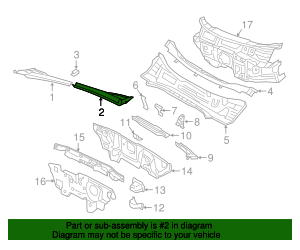2018-2022 Volkswagen Cowl Grille 3CM-819-403-9B9 | QuirkParts
