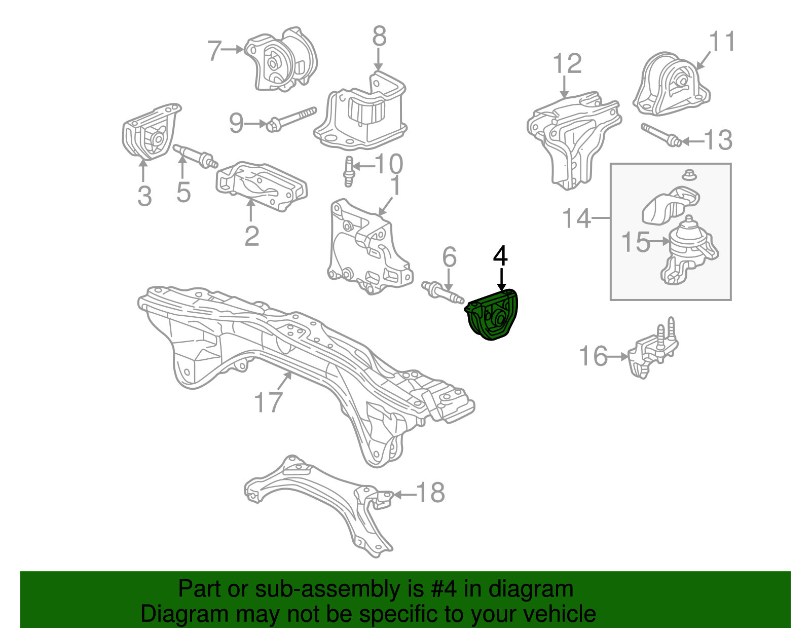 50842-ST0-N10 - Side Mount 1998-2001 Honda | Honda Parts Online