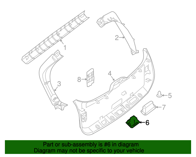 2013-2019 Nissan Pathfinder Switch Bezel 90970-3KA0B | TascaParts.com