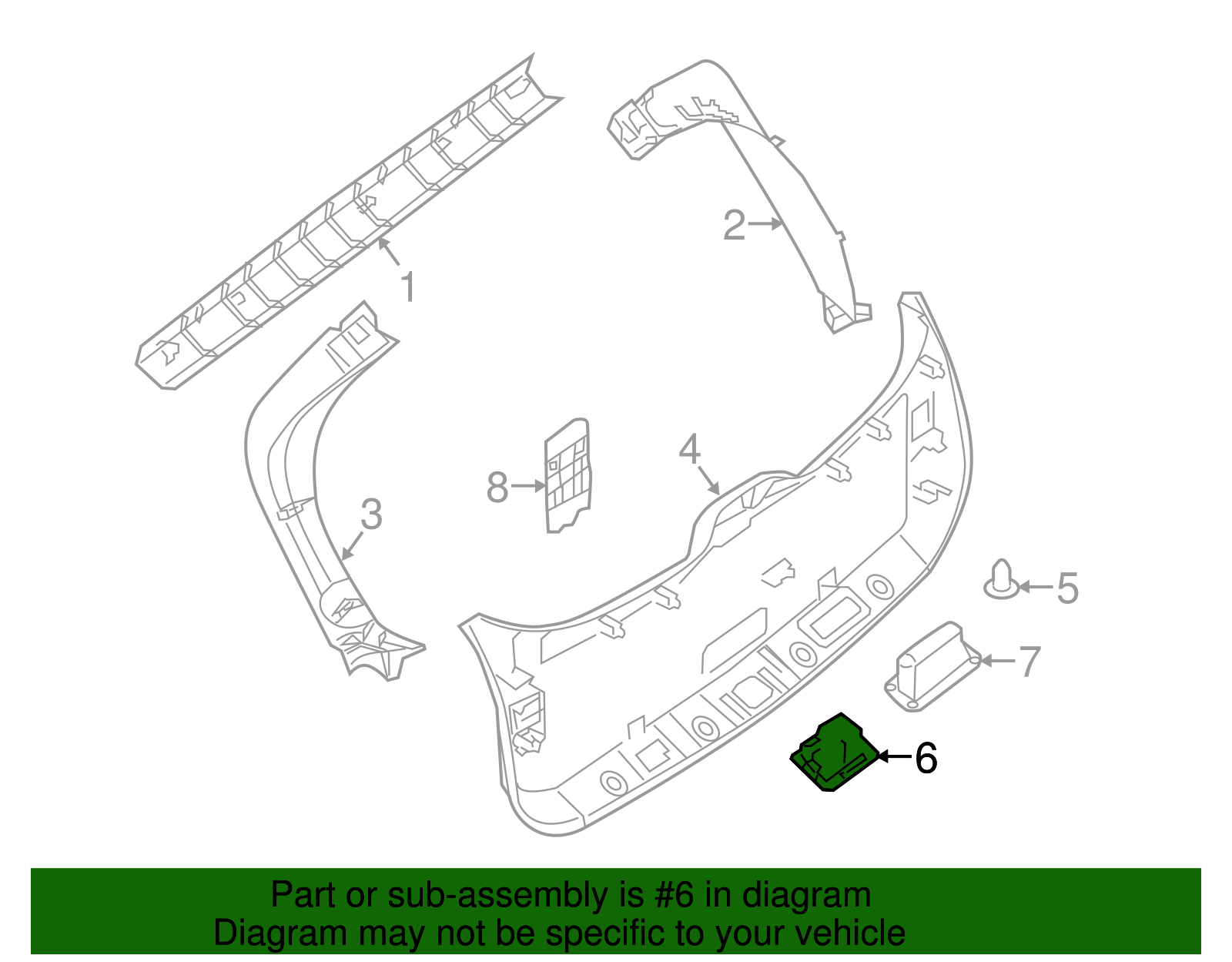 2013-2024 Nissan Switch Bezel 90970-3JA0A | Bill Kay Nissan Parts