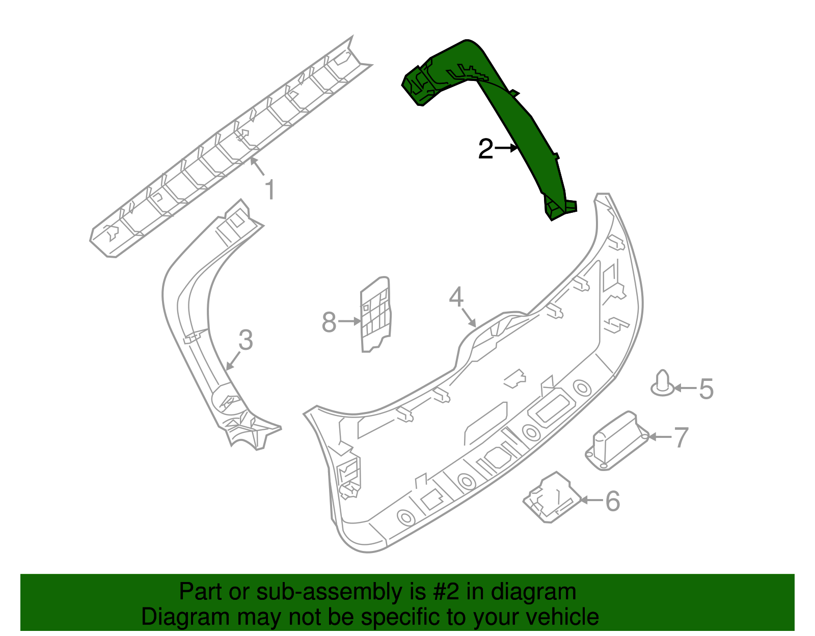 2013-2020 Nissan Pathfinder Side Gate Trim 90902-3KA0B | Burien Nissan ...