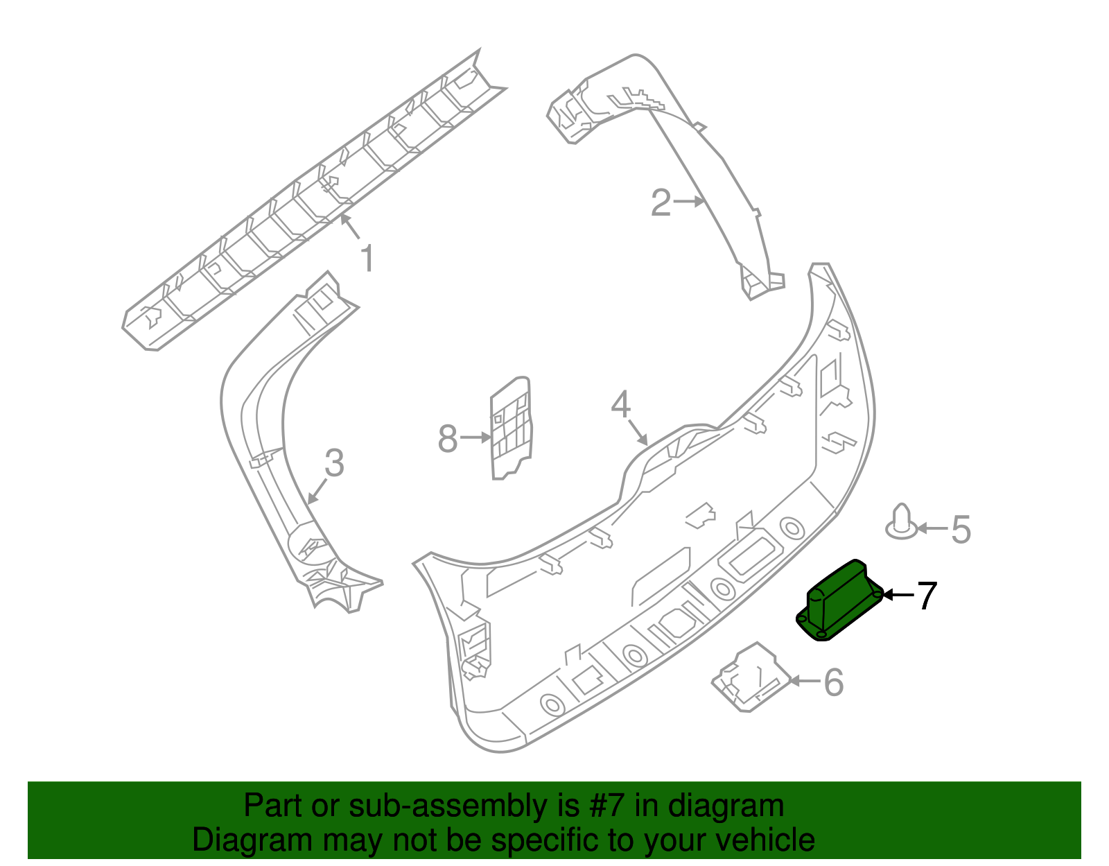 2017-2019 Nissan Pull Handle 90940-3JA0B | OEM Parts Online