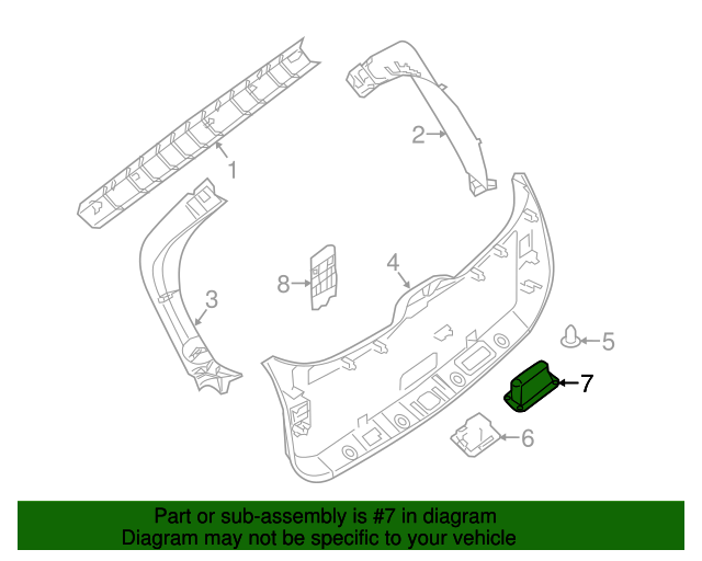 2019-2020 Nissan Pathfinder Pull Handle 90940-9PR0B | Nissan Parts Plus