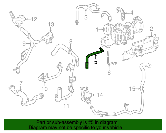 177-090-09-77 - Turbocharger Oil Line 2015-2024 Mercedes-Benz ...