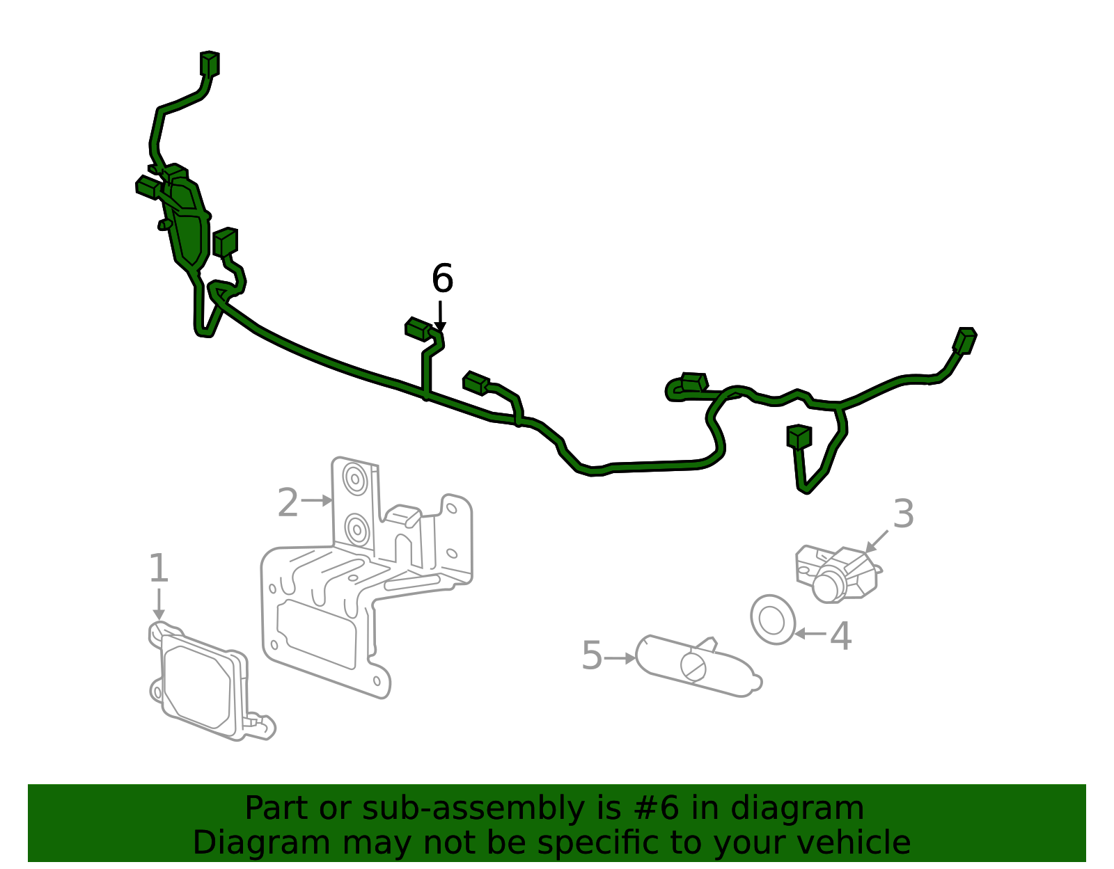 2021 Buick Envision Front Object Alarm Sensor Wiring Harness 84887251 ...