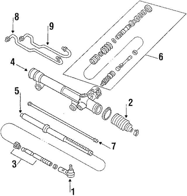 1986-1995 Ford Rack And Pinion Assembly F3DZ-3504-ECRM | TascaParts.com