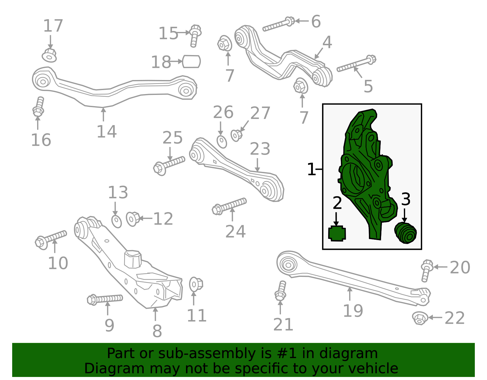 2019-2025 GM (Replaces 84943318) Driver Side Rear Knuckle 85024986 GM ...