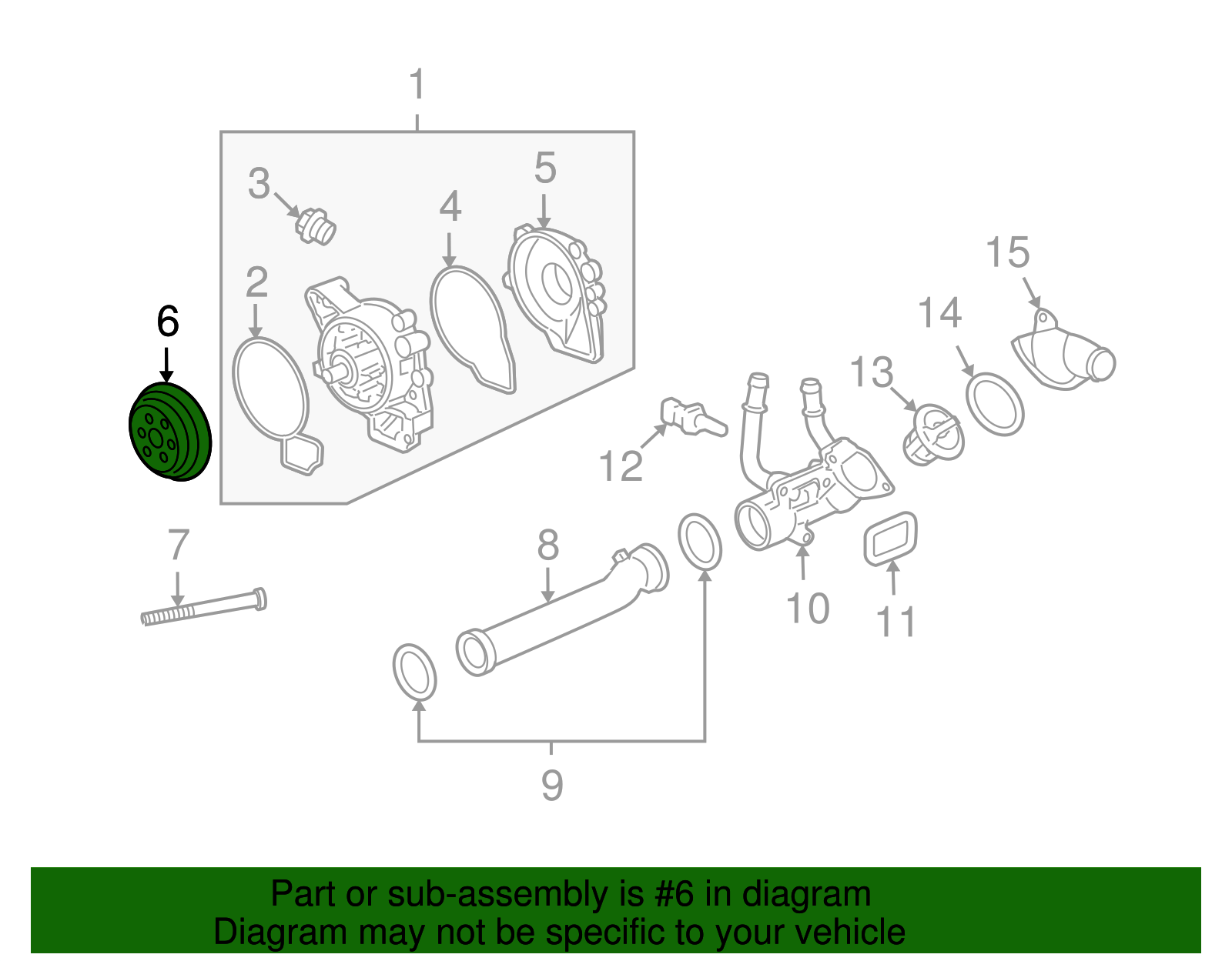 2000-2017 GM Water Pump Sprocket 90537298 GM | GMPartsDirect.com