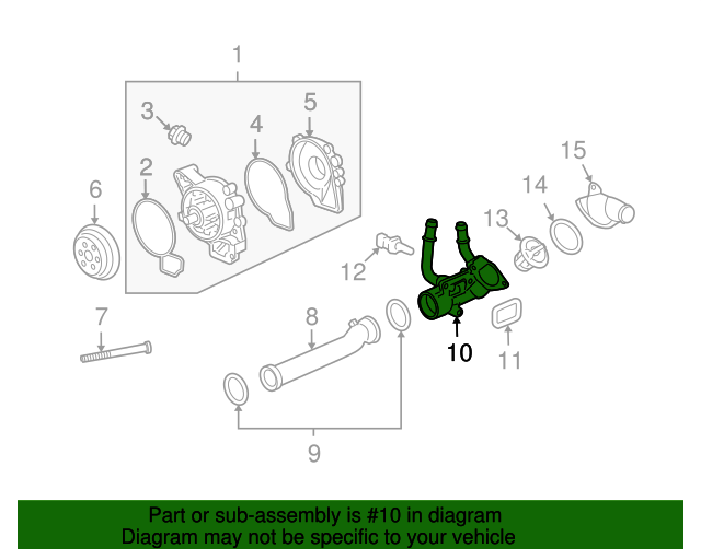 2006-2017 GM Engine Coolant Thermostat Housing 12597172 GM ...