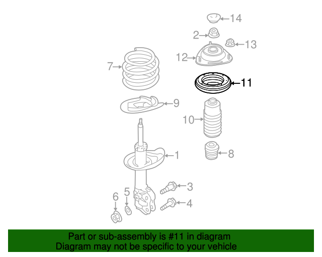 2017-2021 Subaru Strut Mount 20320FL01A | TascaParts.com