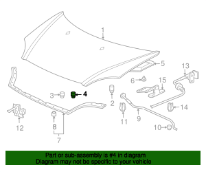 74827-SP0-000 - Stopper, Trunk Lid 1996-2005 Honda | Honda Parts Online