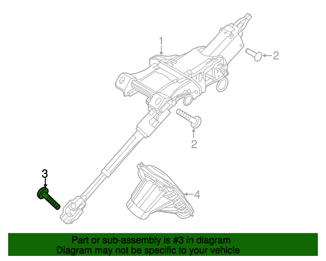 2011-2019 Ford Steering Column Lower Bolt -W714878-S439 | TascaParts.com