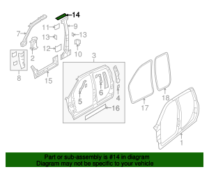 2009-2020 Mopar Rail Reinforced - Driver's Side (LH) 55372469AA ...