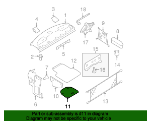 84960-9DF0A - Spare Tire Cover 2007-2014 Nissan | AutoNationParts.com
