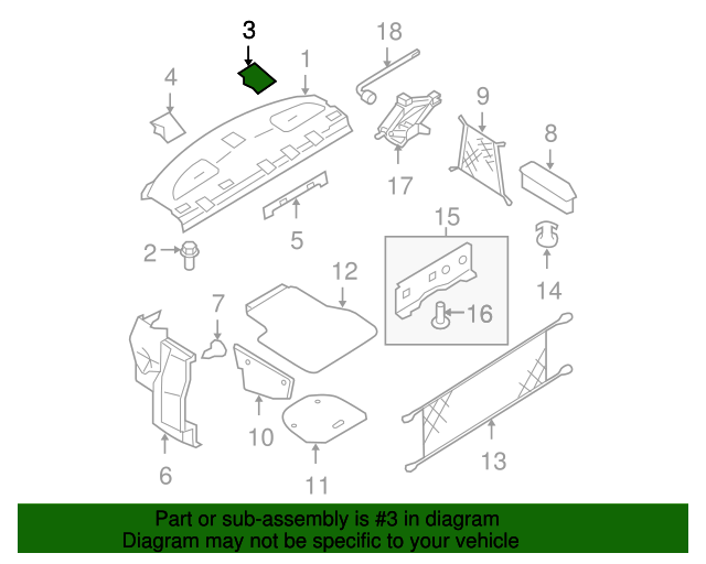 2007-2012 Nissan Altima Pkg Tray Trim Hole Cover 79908-JA00A | My ...