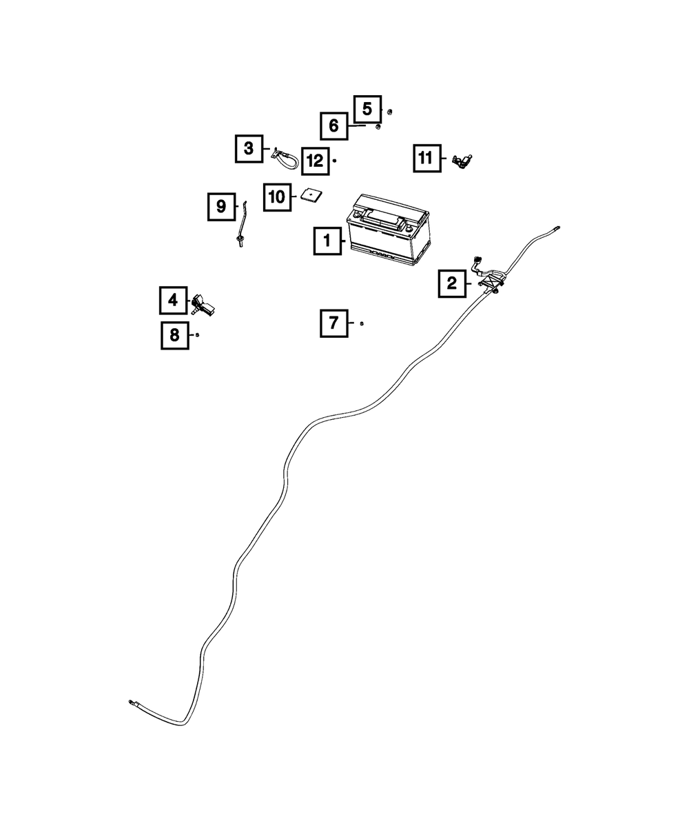 2015-2023 Mopar Battery Positive Wiring 68207018AE | My Mopar Parts