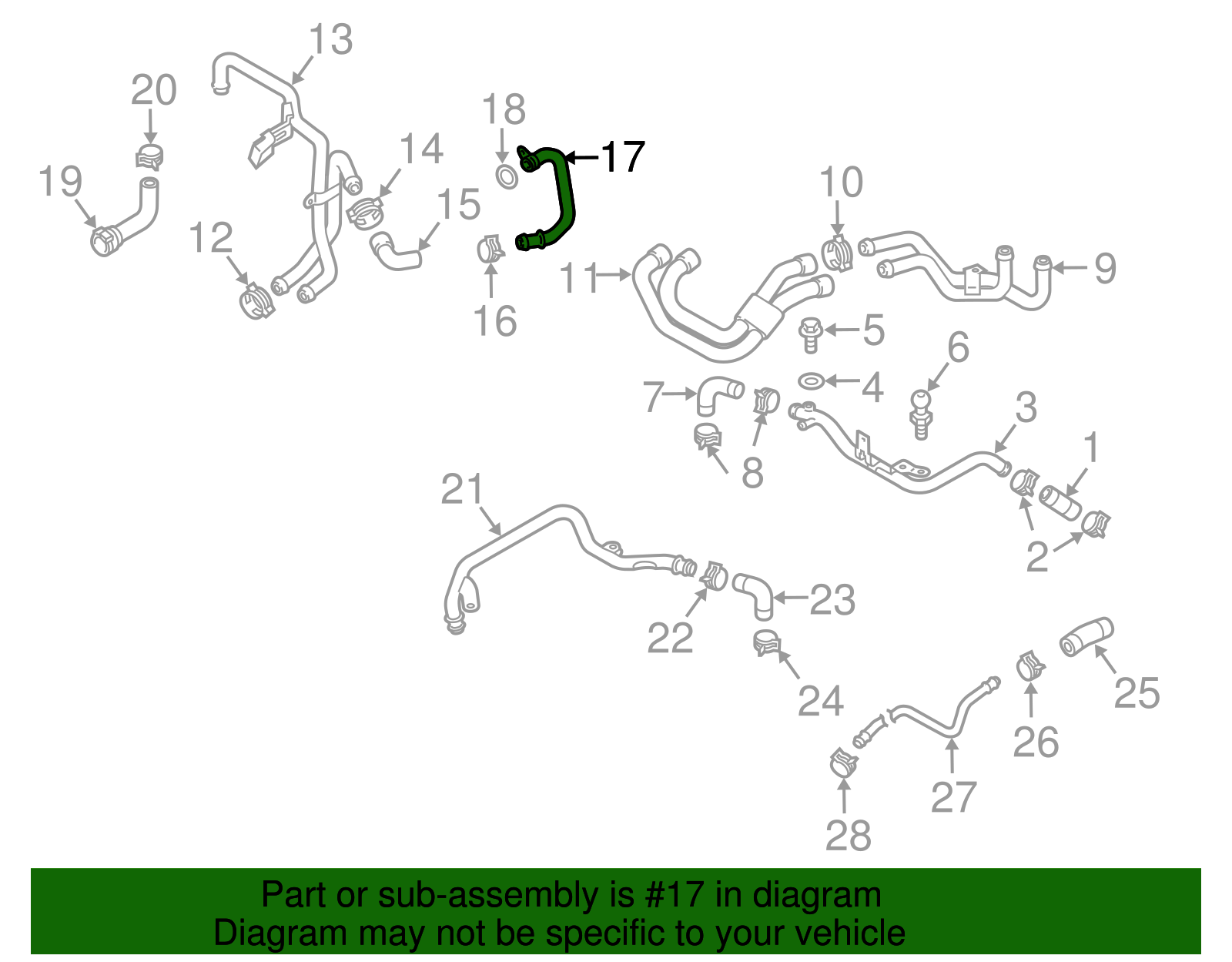 7L6-121-065-BB - Connector Pipe 2010-2012 Audi Q7 | Audi OEM Parts