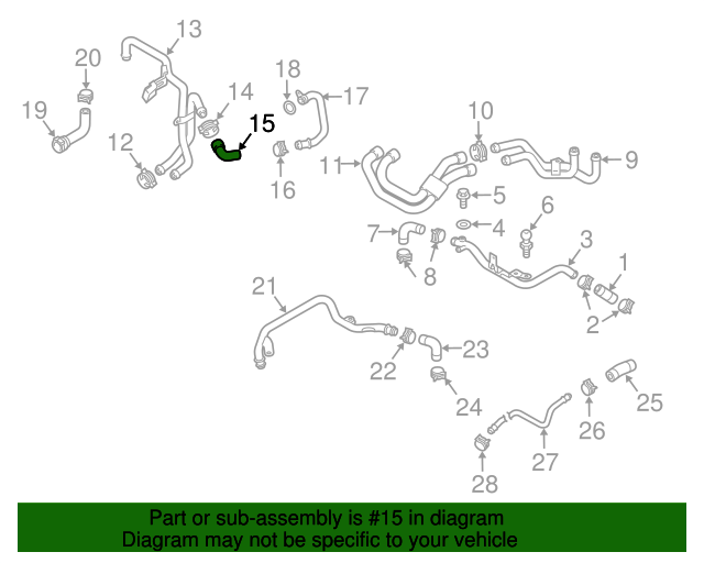 7L6-121-157-M - Hose Assembly 2009-2012 Audi Q7 | Audi OEM Parts