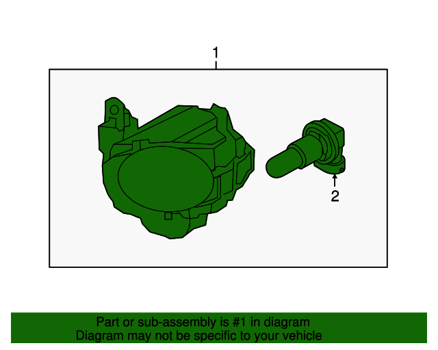 2010-2011 Kia Soul Fog Lamp Assembly 92201-2K000 | Kia Automotive Parts