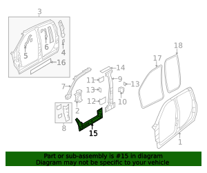 2009-2015 Mopar Inner Rocker 68144995AB | Mopar Parts Canada