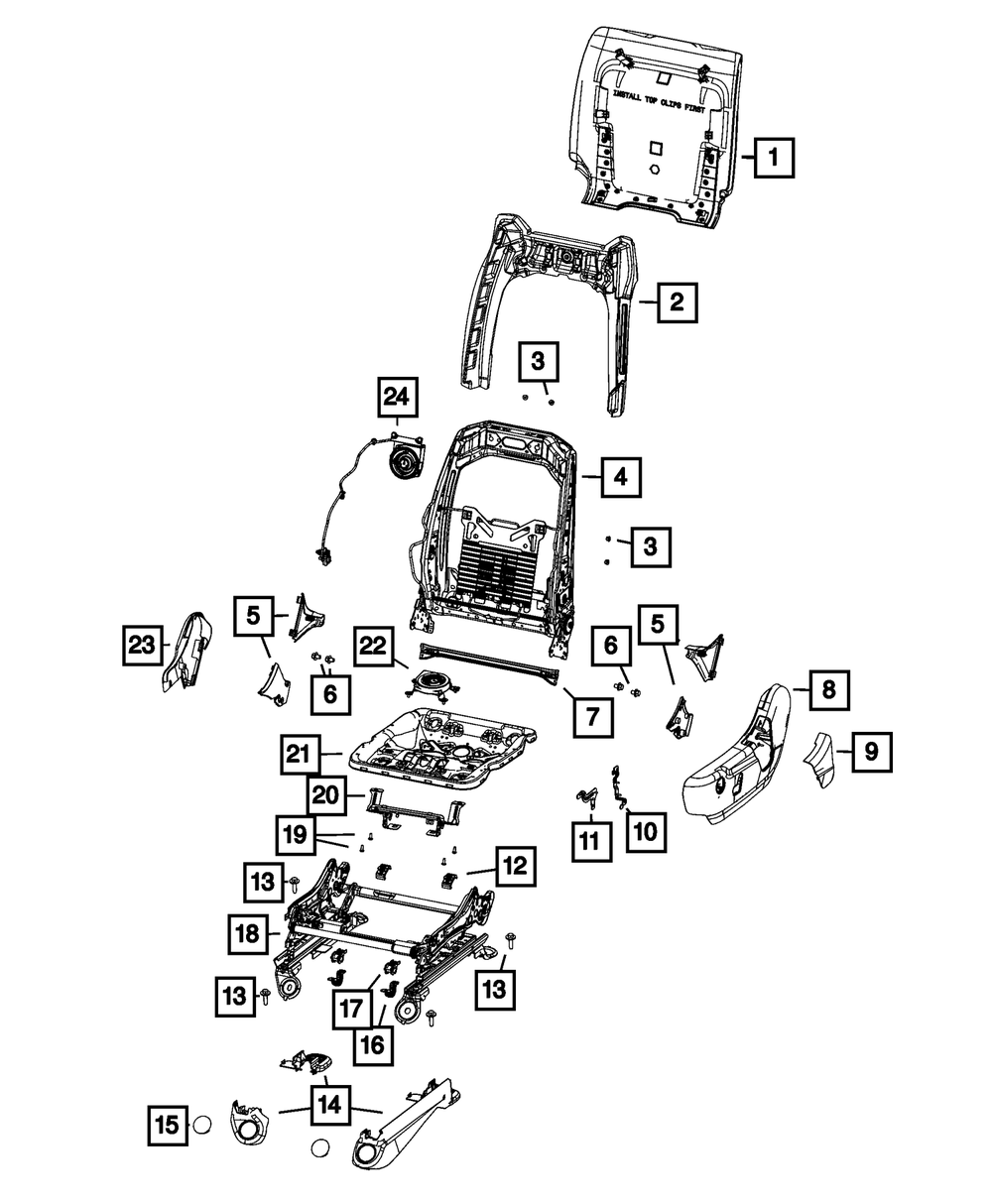 2011-2025 Mopar Seat Bracket 68100735AA | Mopar OEM Parts Outlet