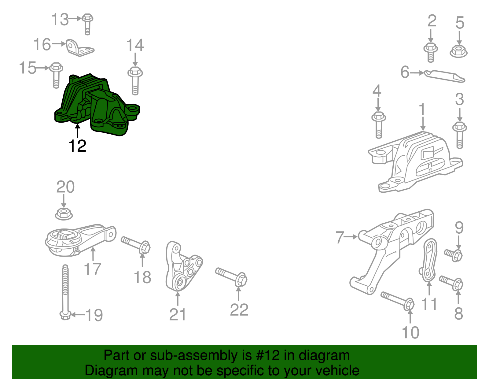 Buy Genuine GM Auto Parts - Mount (Part # 84034273) | GM Parts Store