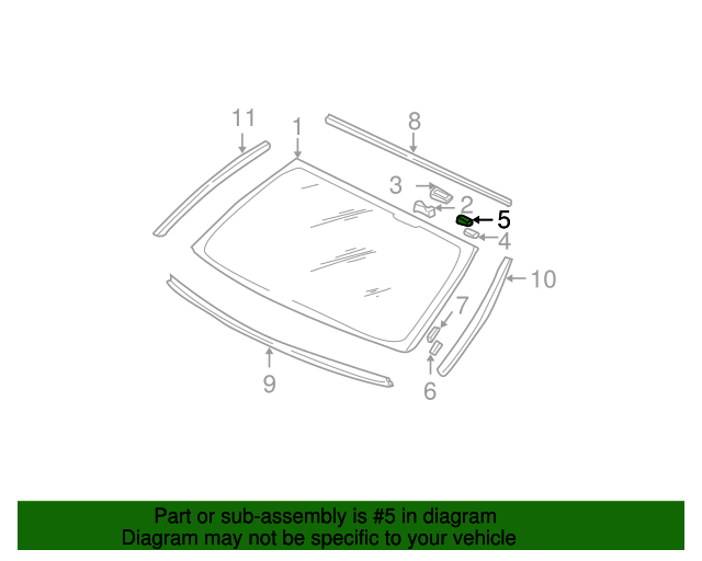 91568-SX0-003 - Fastener A, Windshield - 1995-2009 Honda | Genuine ...
