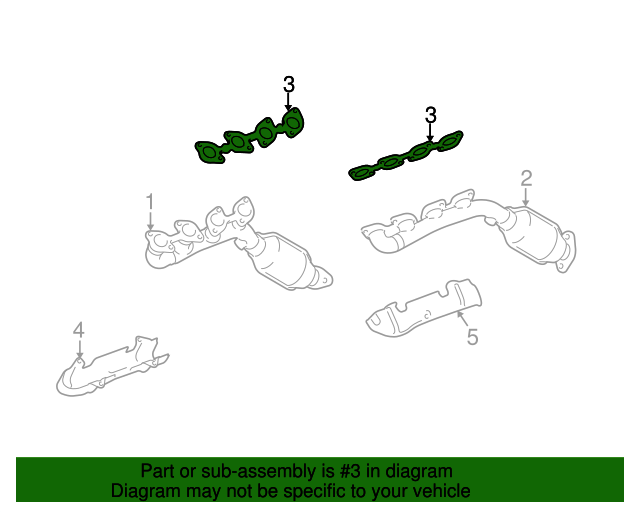 17198-50010 - Manifold Gasket - 2005-2009 Lexus | MyLexusParts