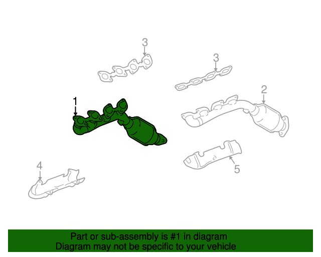 2005-2009 Lexus GX470 Exhaust Manifold 17140-50060 | OEM Vehicle Parts