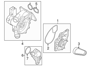 2015-2023 Audi Thermostat Unit Gasket 06L-121-139-A | Audi USA Parts