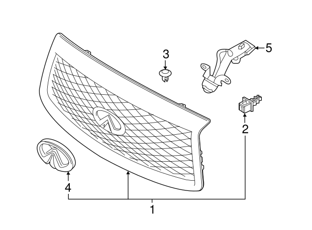 F2310-1A66A (f23101a66a) - 2019-2020 Infiniti QX80 Grille Assembly ...